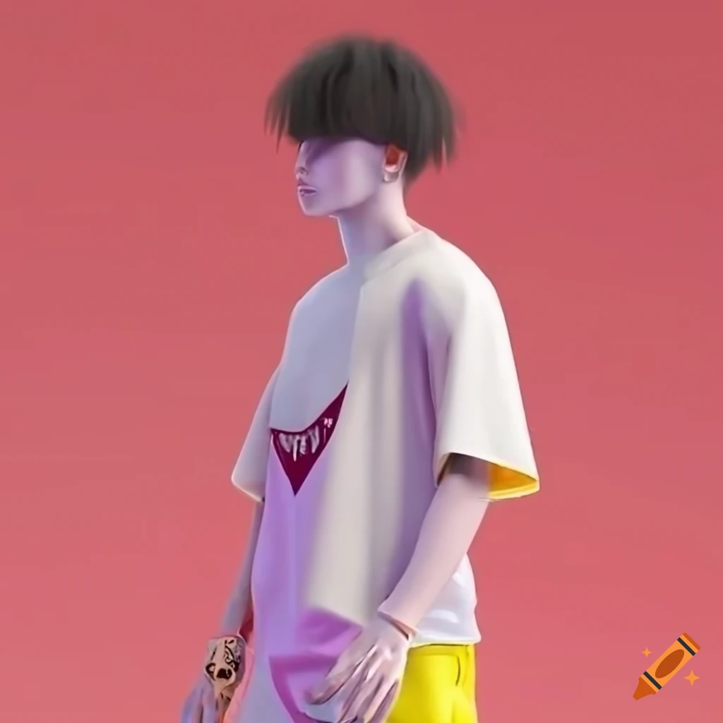 Hyper details and realistic 3d human render with t shirt for cloths of ...