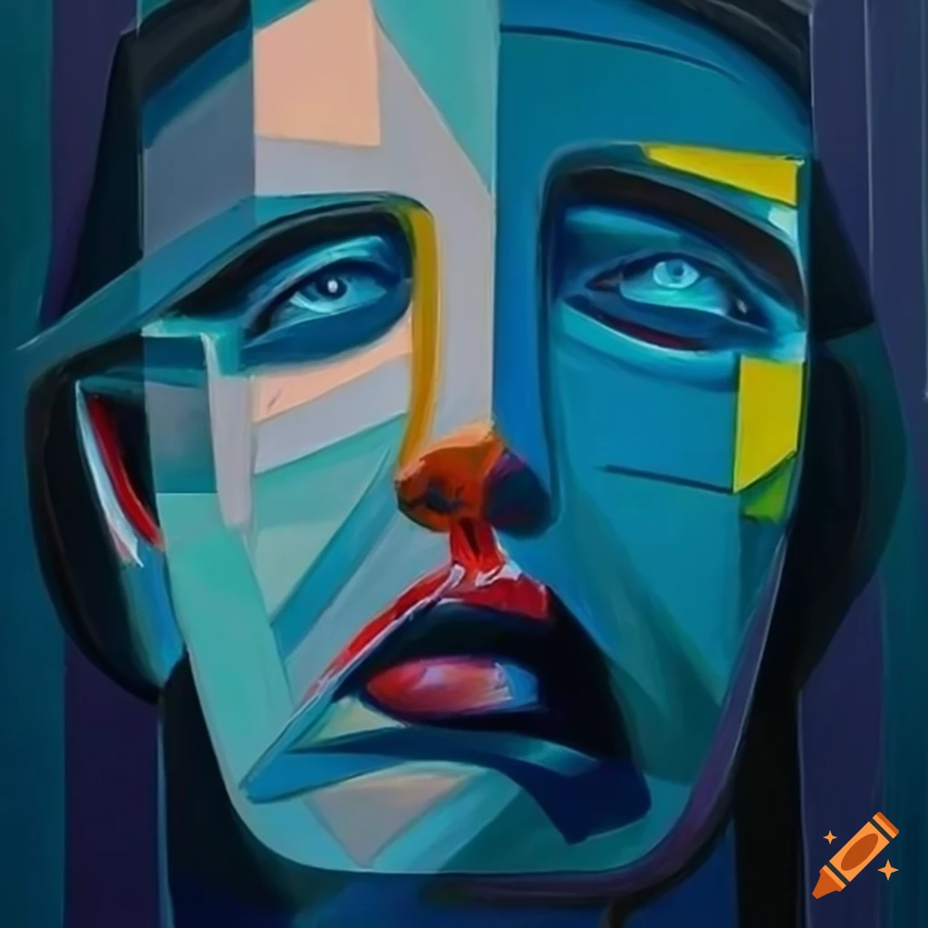 Unsettling Eriee haunting cubism shadow face that worries all the time ...