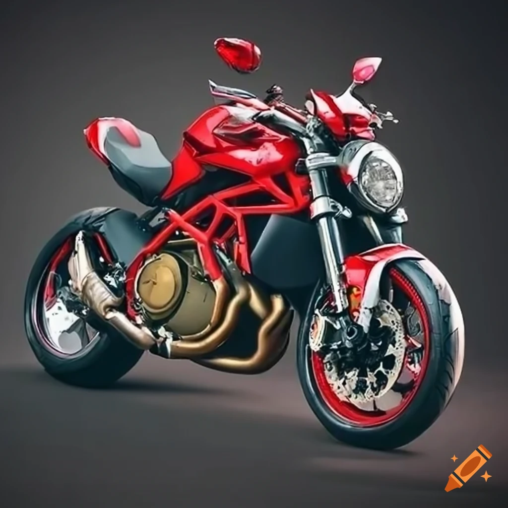 Ducati monster with roses livery