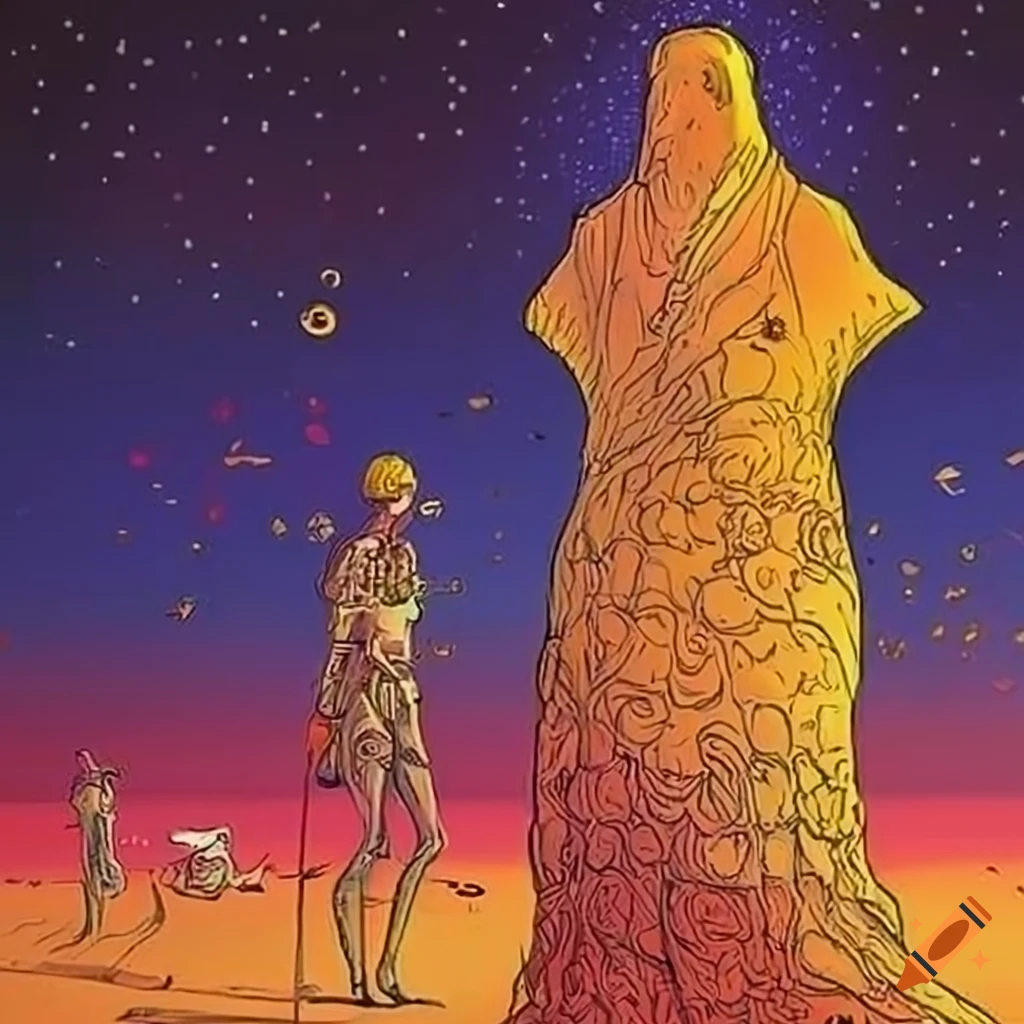 Moebius art on Craiyon
