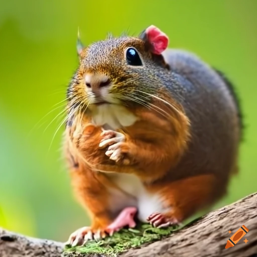 Mix between a squirrel, a guinea pig and a chicken on Craiyon