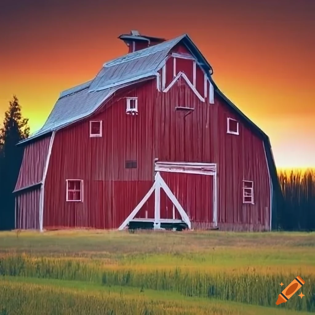 Canadian barn on Craiyon
