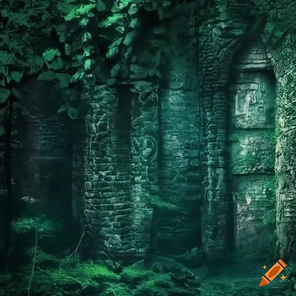 Stone wall with vines; ancient; fantasy; beautiful; romantic ...