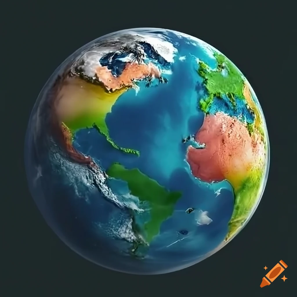 World with multiple climate models visualized as linear trends
