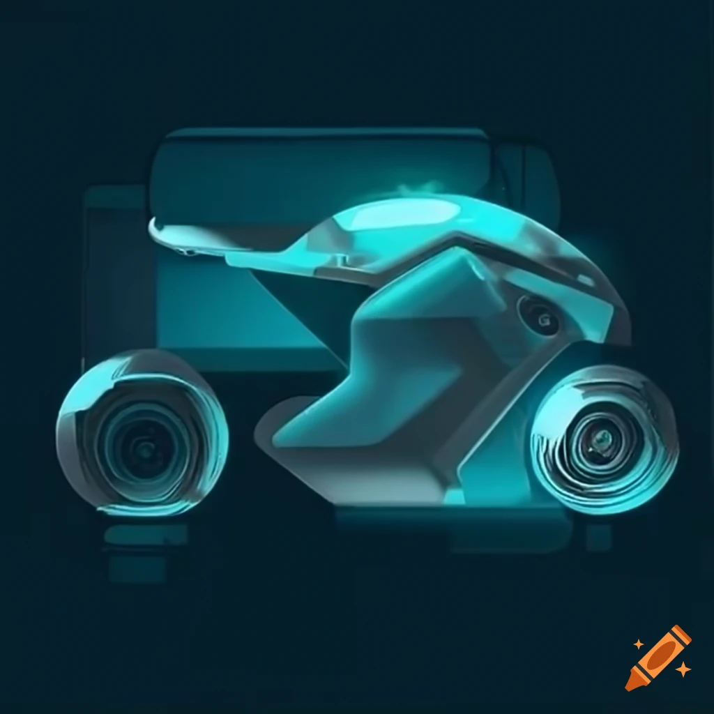 Cad engineer designing a futuristic electric motorcycle prototype on ...