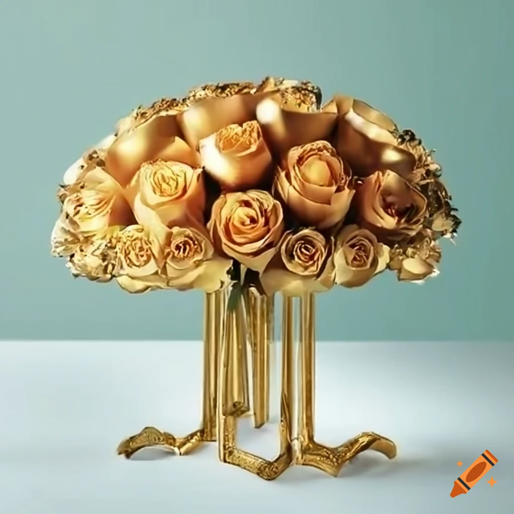 Brilliant gold flower arrangement
