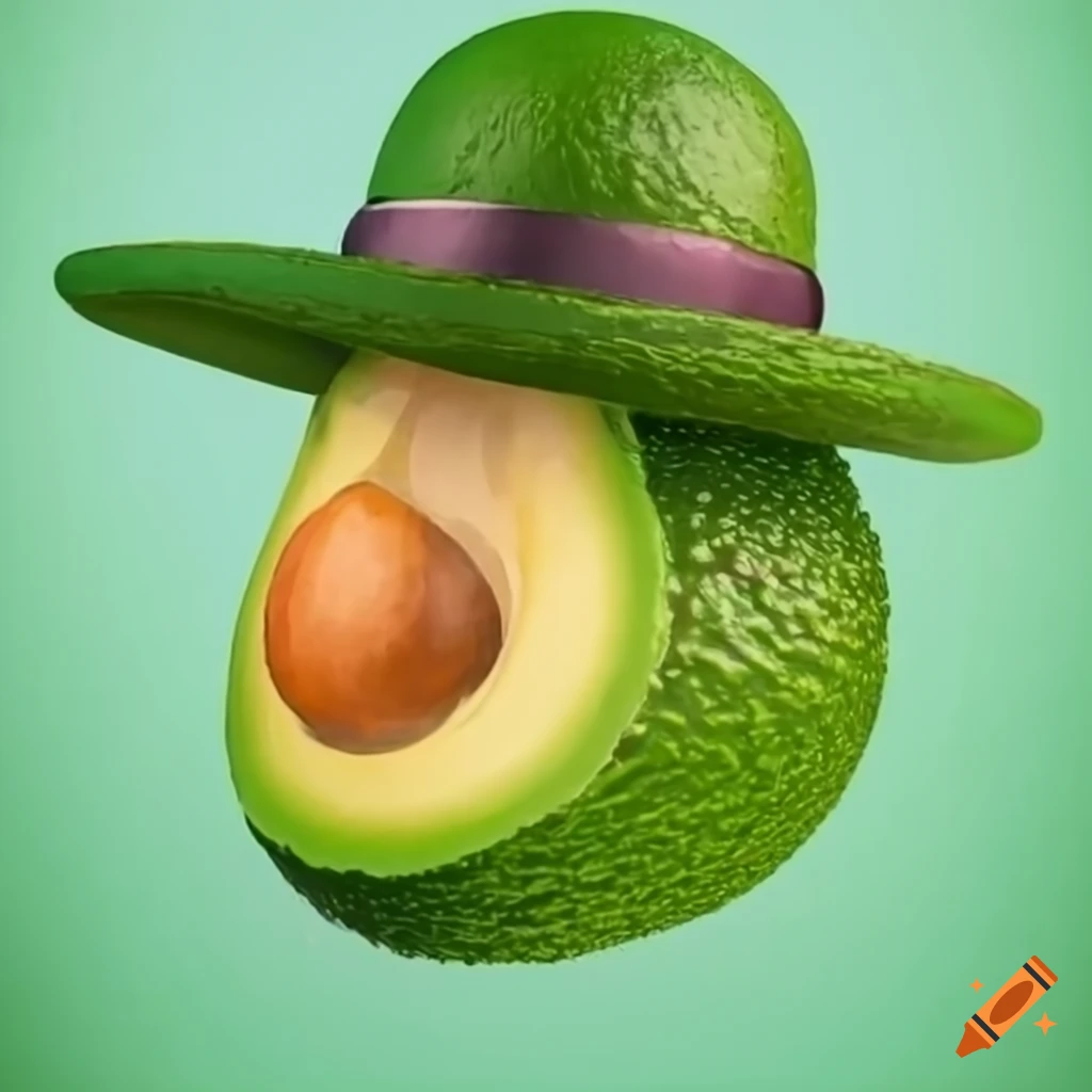 An avocado with a hat on Craiyon