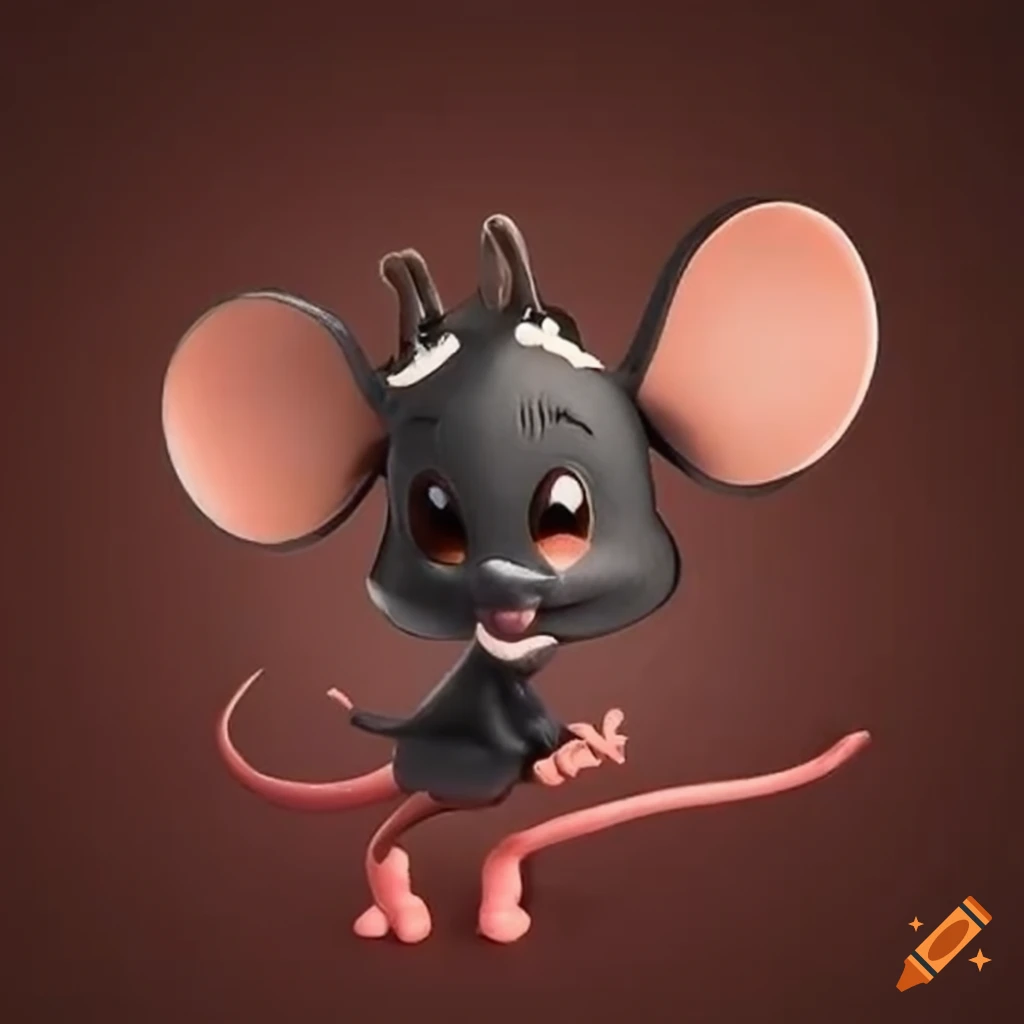 Disney mini mouse with amputated leg and red hairs
