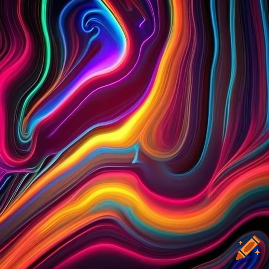 Neon abstract on Craiyon