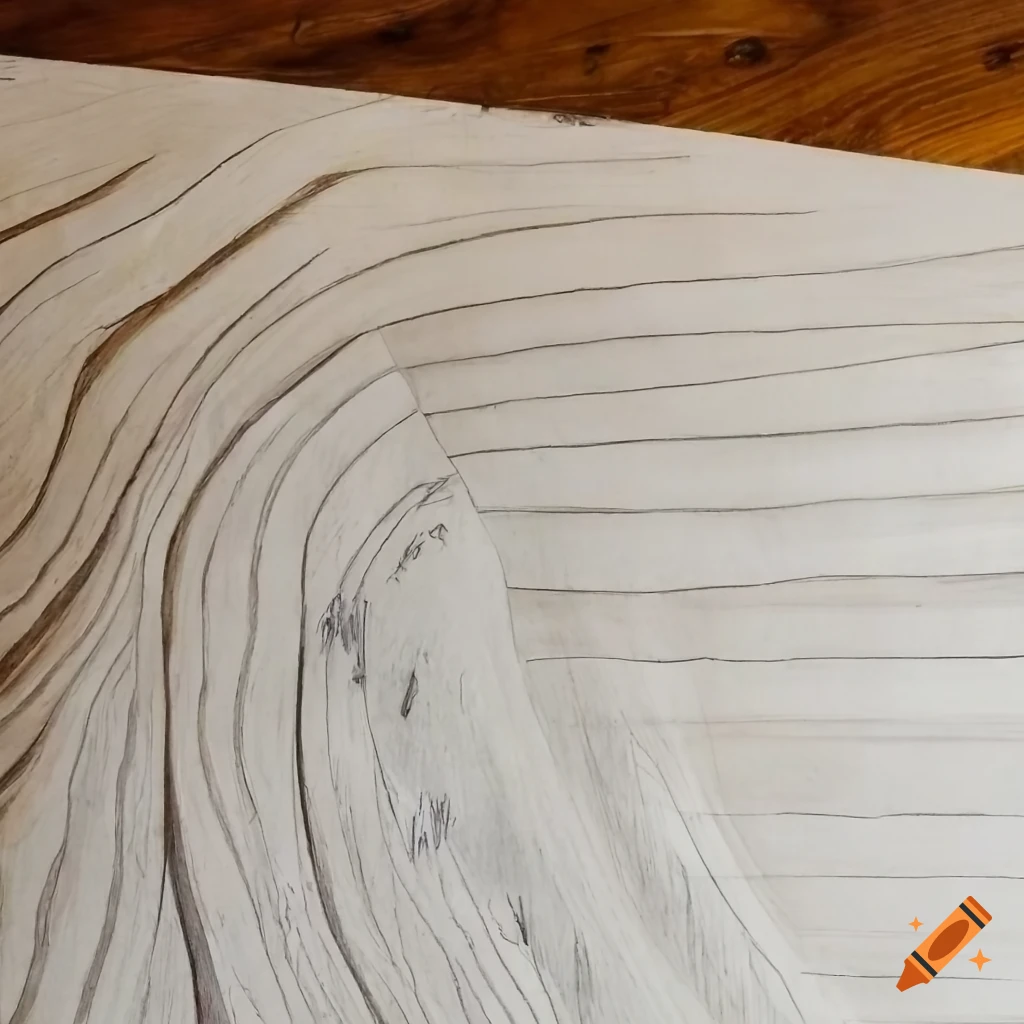 Art class , drawing of a wedge made of wood, at various angles ...