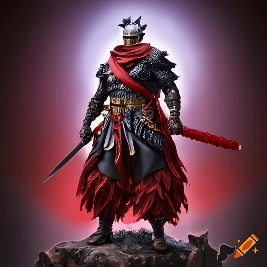 Tobirama fusion akuma as black roman praetorian guard with red sword