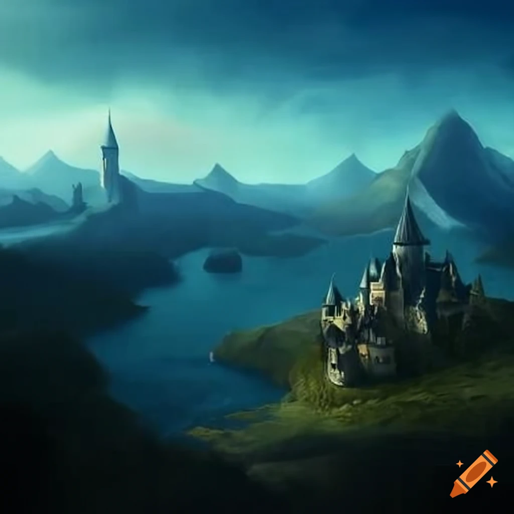 Medieval land kingdom without castle landscape on Craiyon