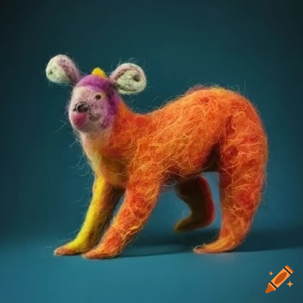 Felted wool weird dream creatures