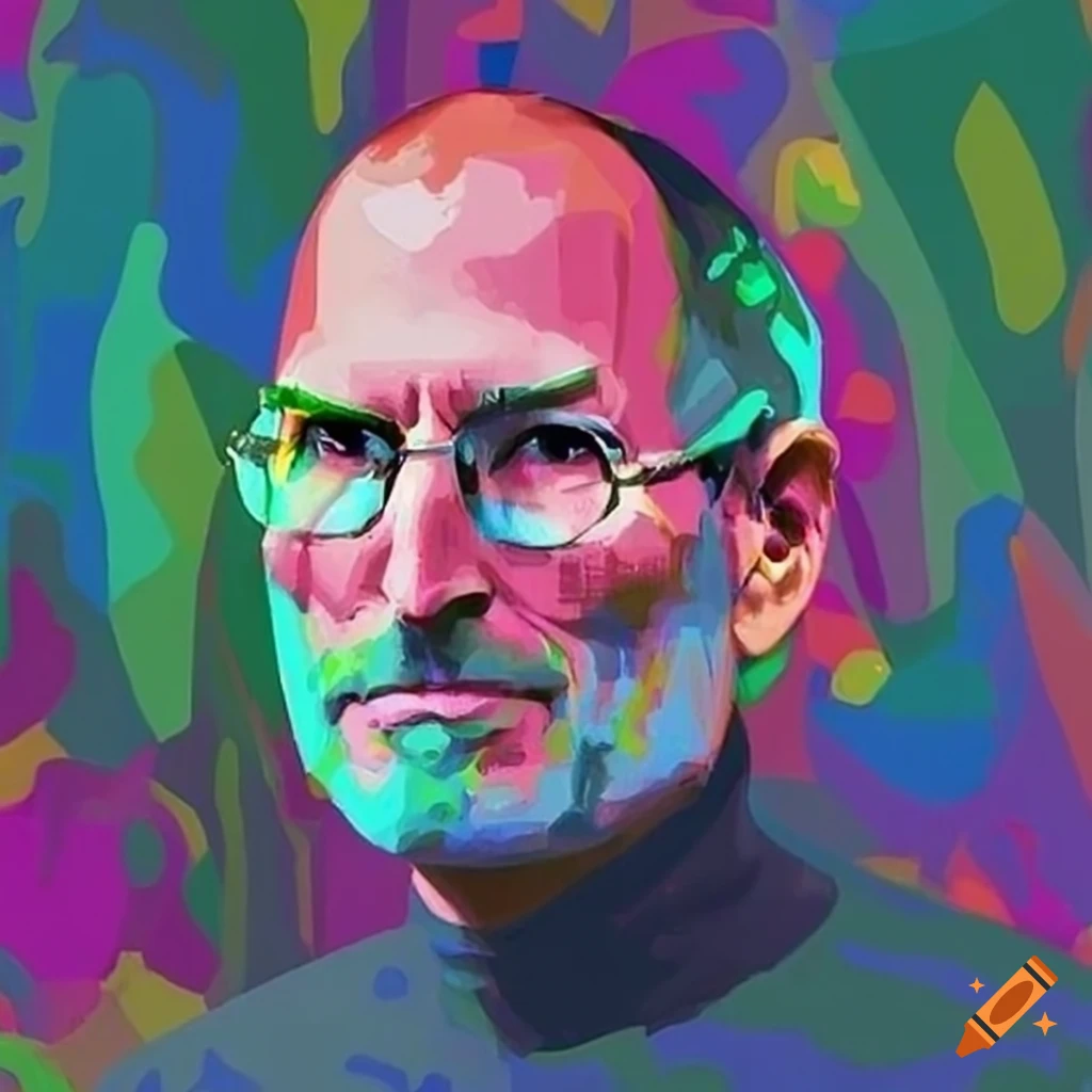 Colorful steve jobs on Craiyon