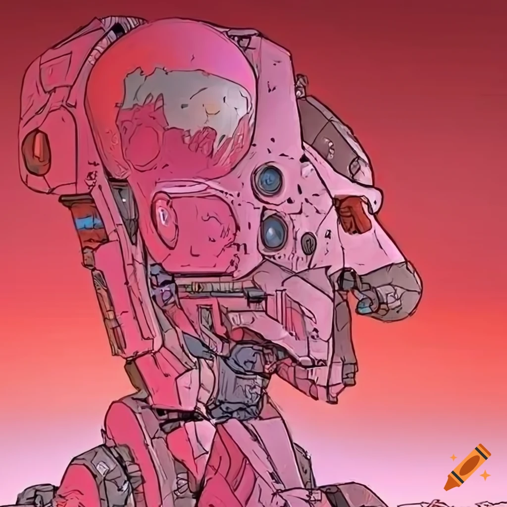 Moebius pink mech art