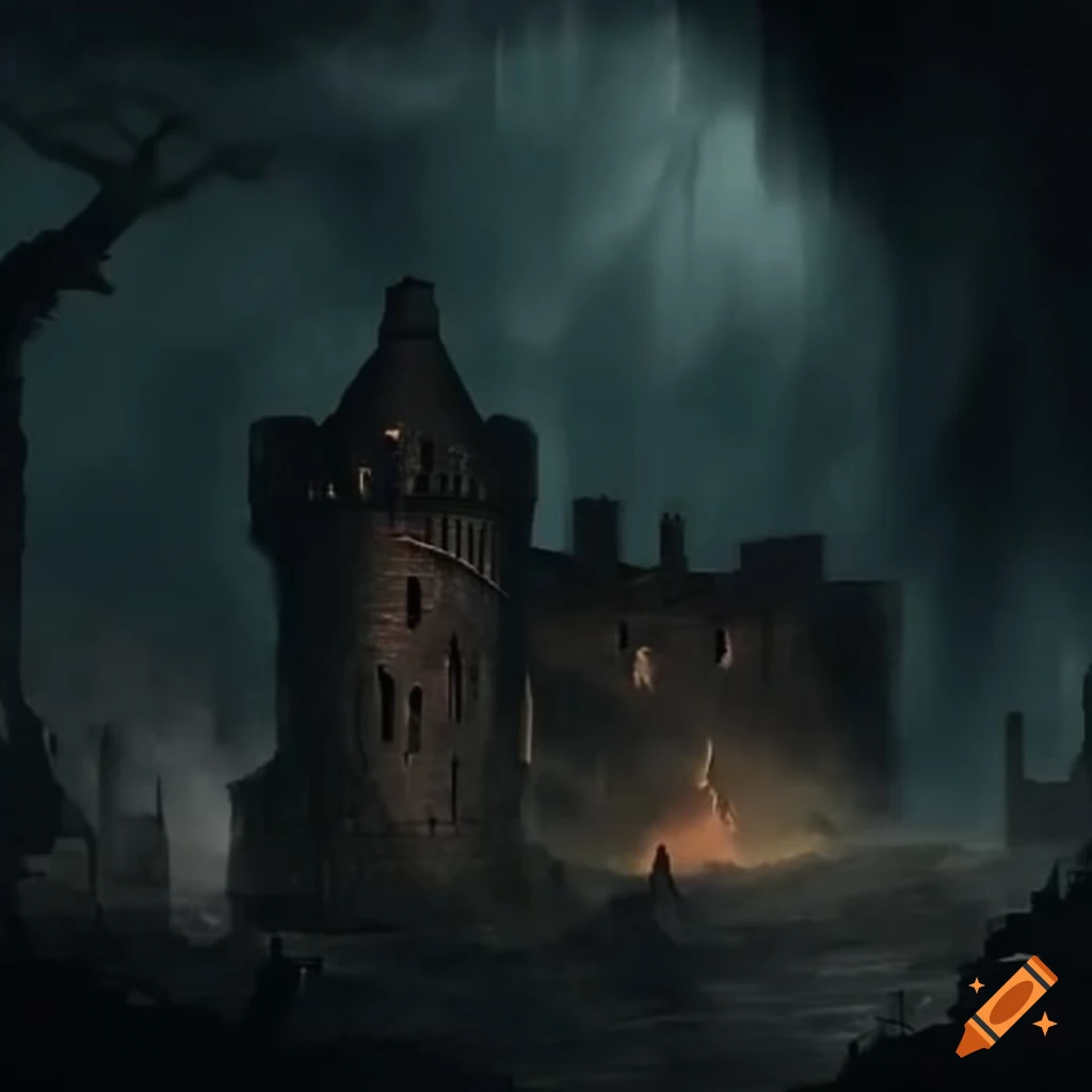 Dark fantasy, epic castle called carlisle fortress