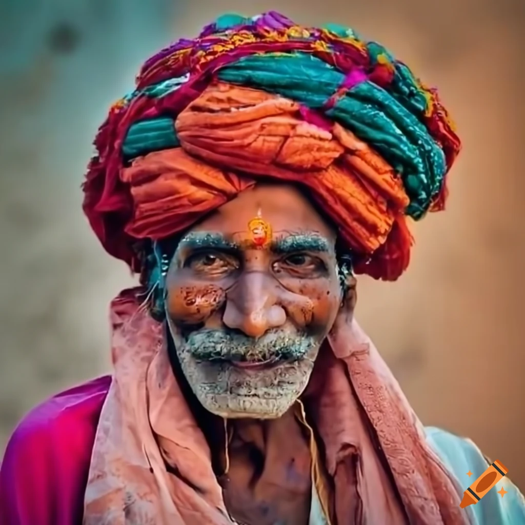 A tradition gujarti person from a small village