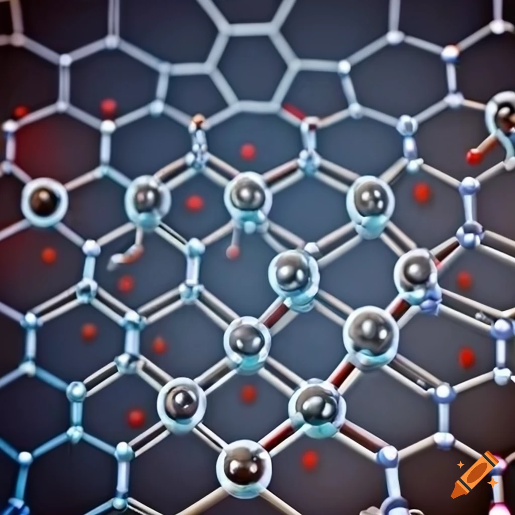Abstract Wall Art Representing A Chemical Molecule Structure On Craiyon