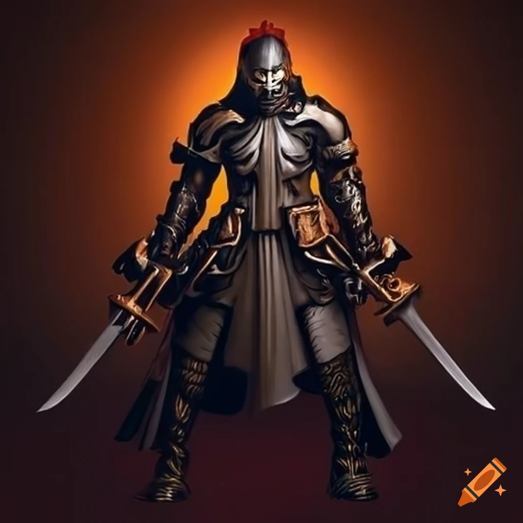 Black lighting master swordsman on Craiyon