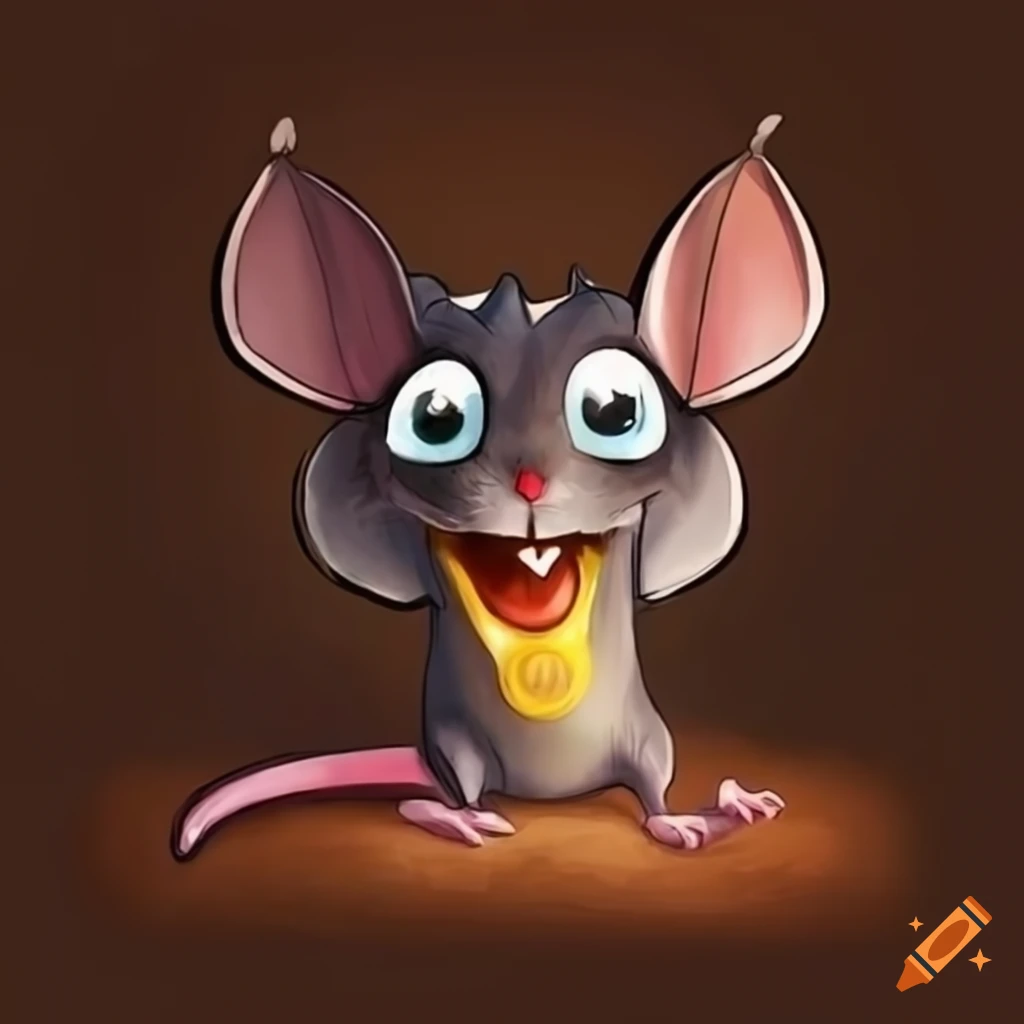 Mouse and bat hibrid with a smile on Craiyon