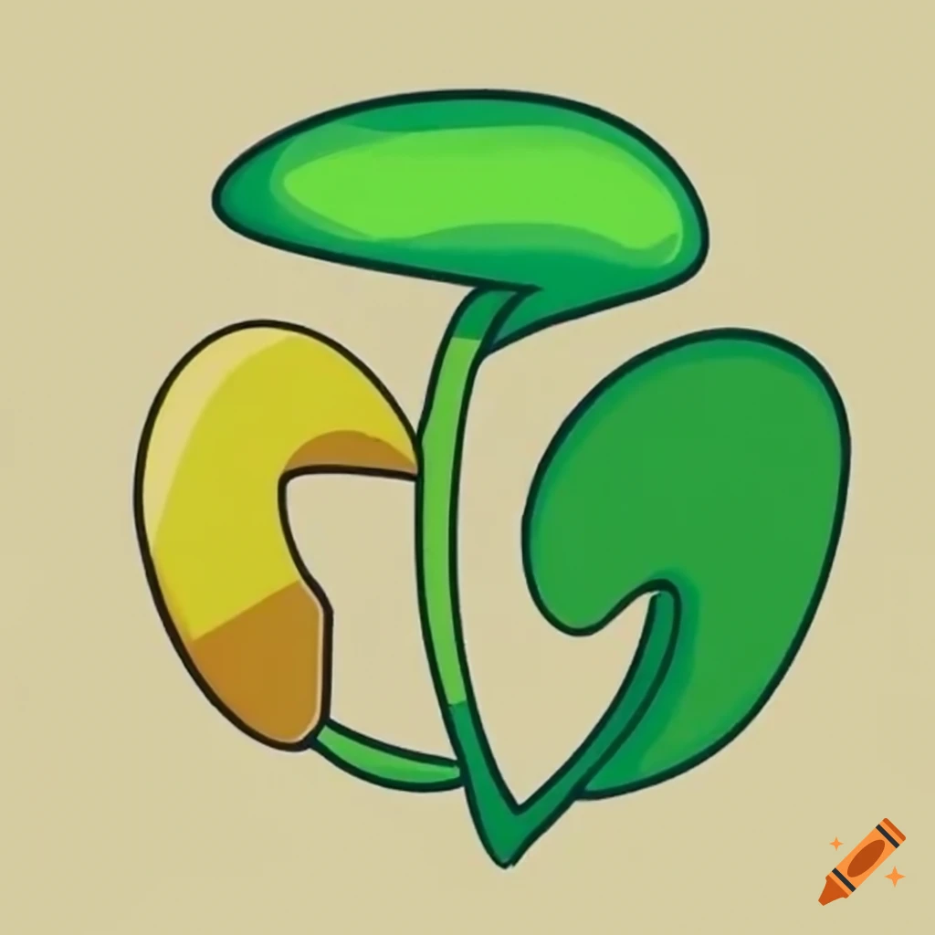 A plant Sprout design inspired by pokemon badges on Craiyon