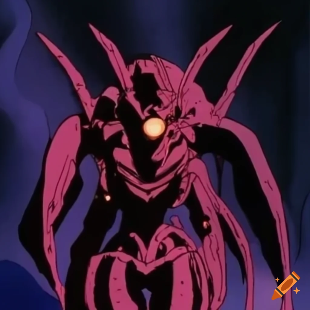 80-90's anime ova, insect humanoid on Craiyon