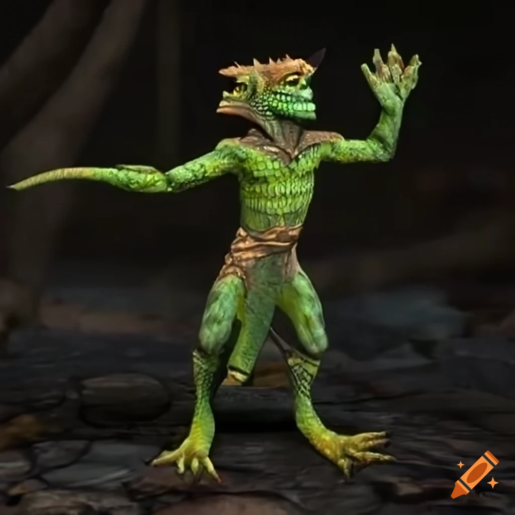 Druid lizardman skittles snakewater on Craiyon