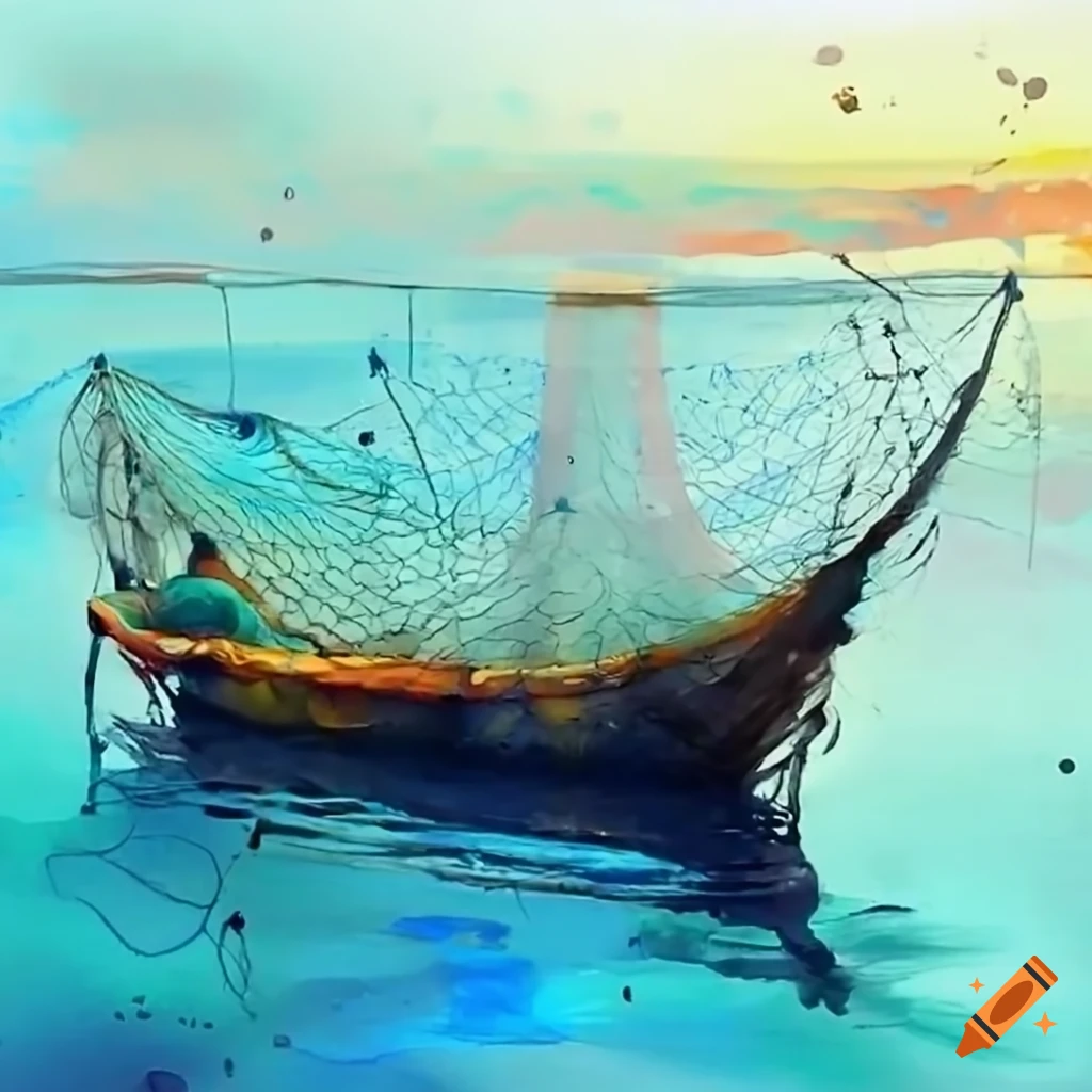 Net fishing on Craiyon