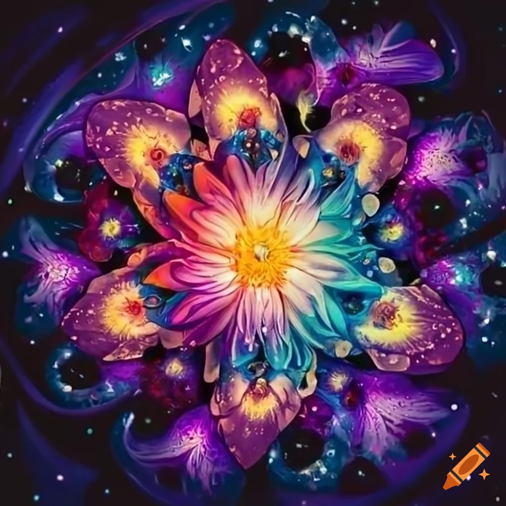 Cosmic flower on Craiyon