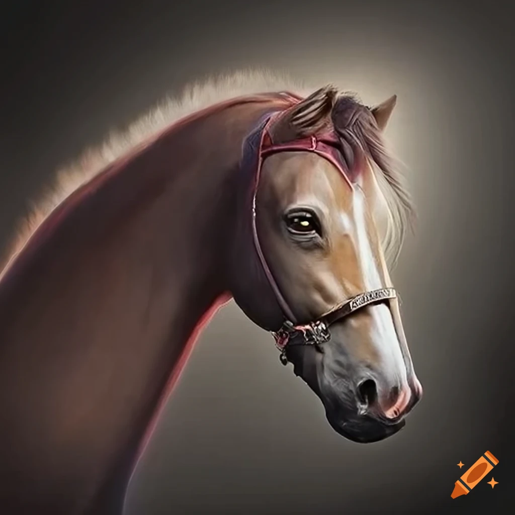 In this extraordinary photorealistic artwork, a magnificent horse ...