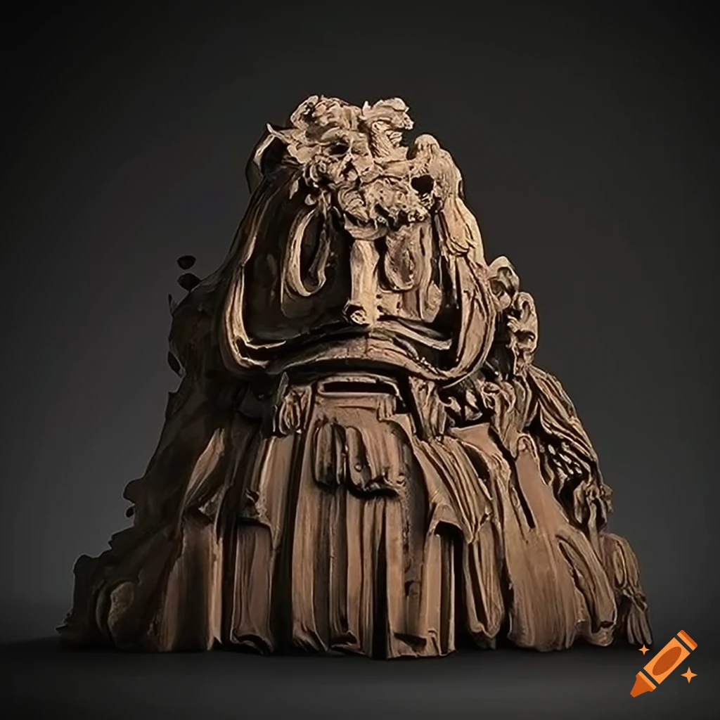 ‘Architectural Stave carving’-Style, Whimsical Wild-Frontier sculpture ...