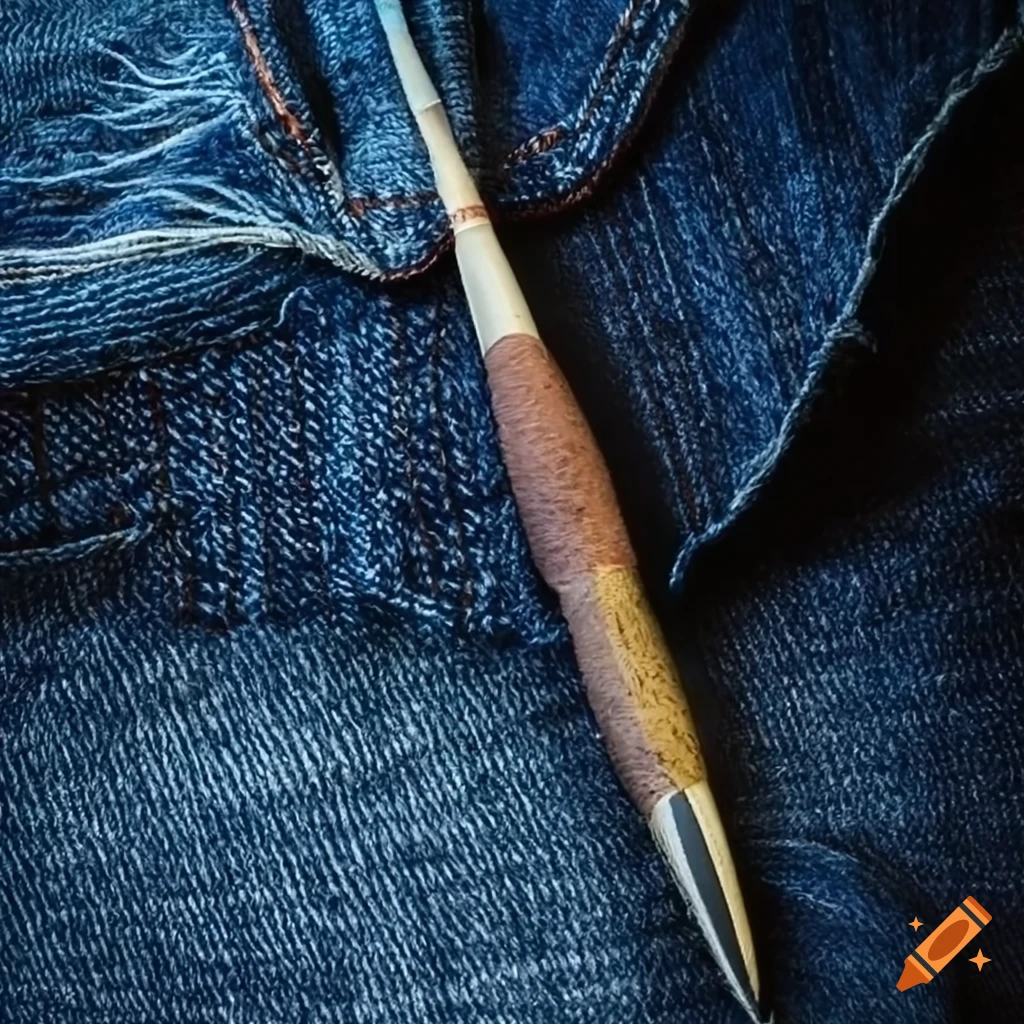 Javelin made out of denim