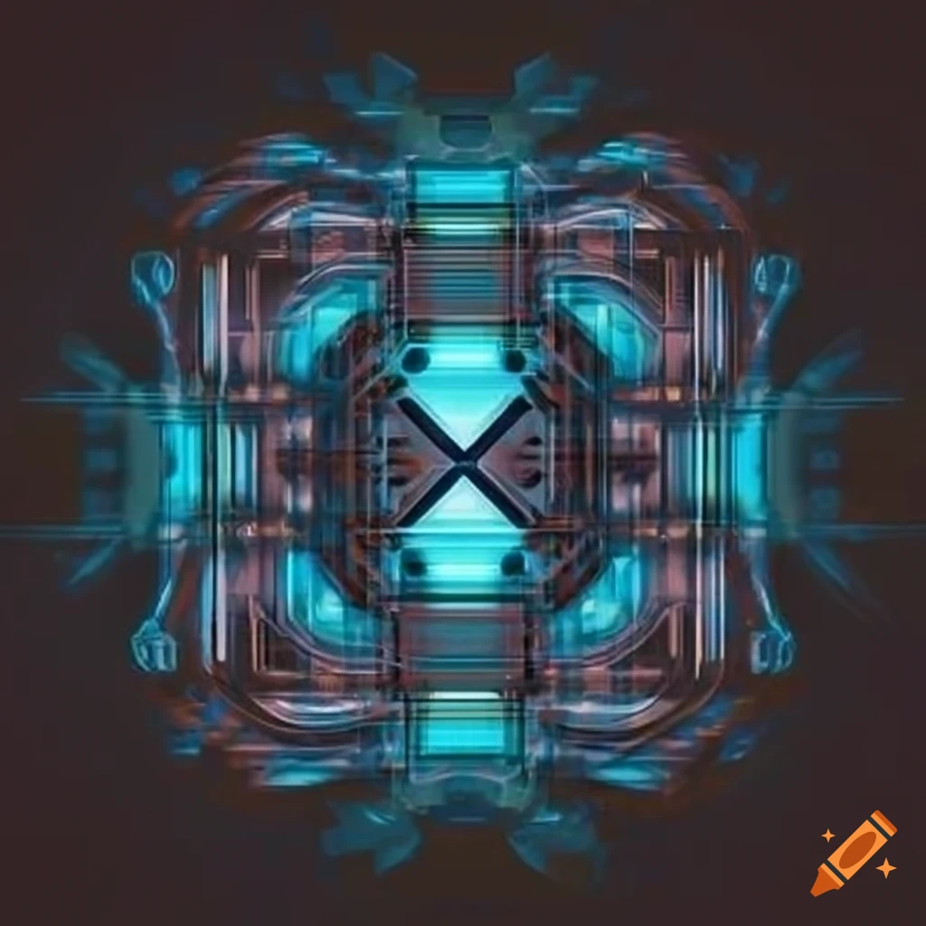 Symmetric, futuristic, symbol, logo