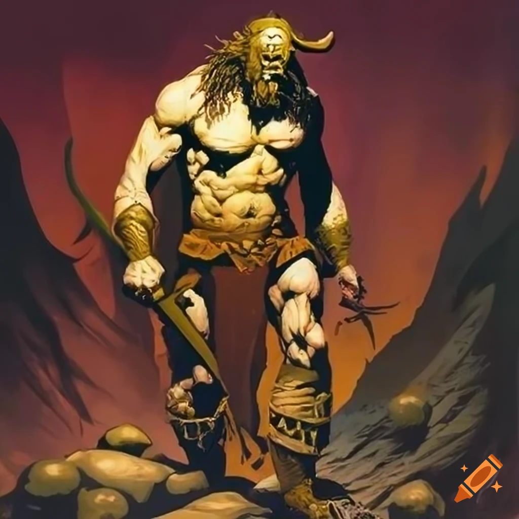 Frazetta style viking