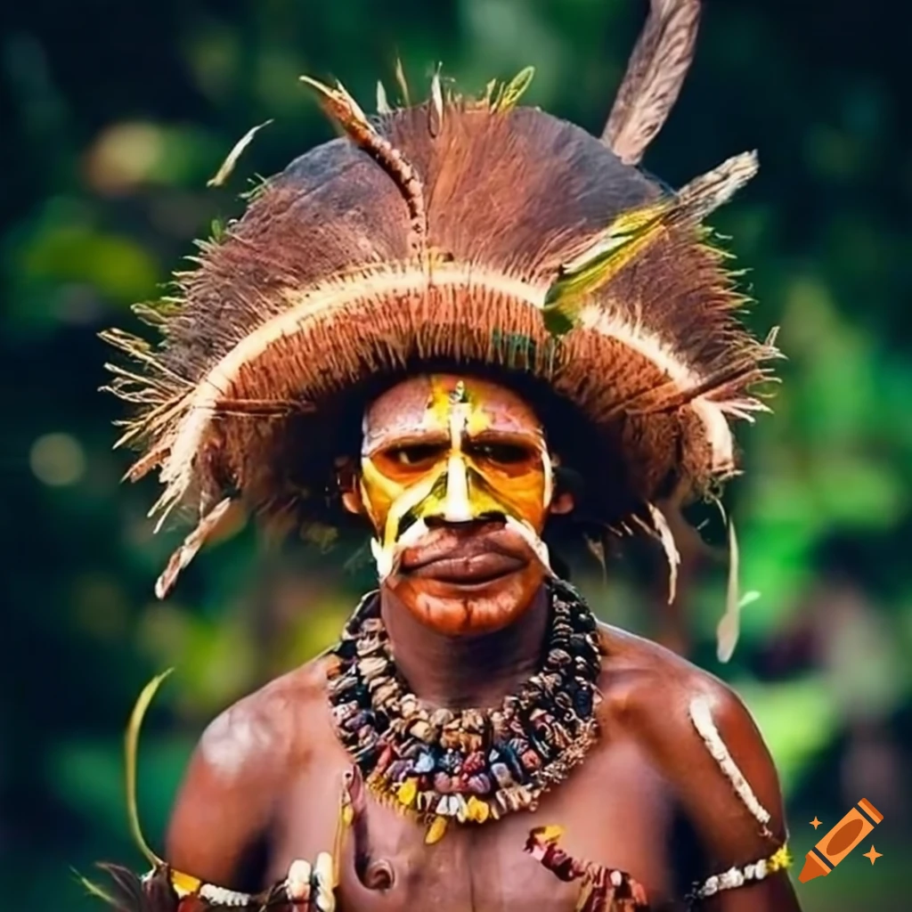 Papua new guinea traditional attires on Craiyon