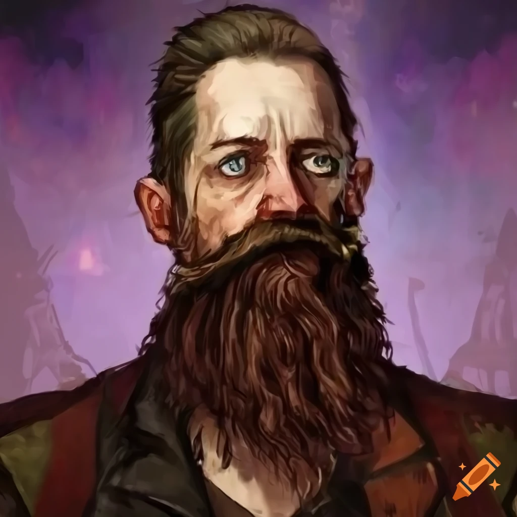 Create a picture for game dialogue system to use of an middle aged man ...