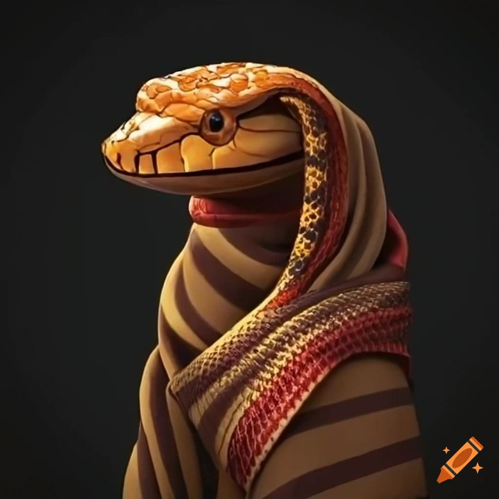 Snake wearing a scarf