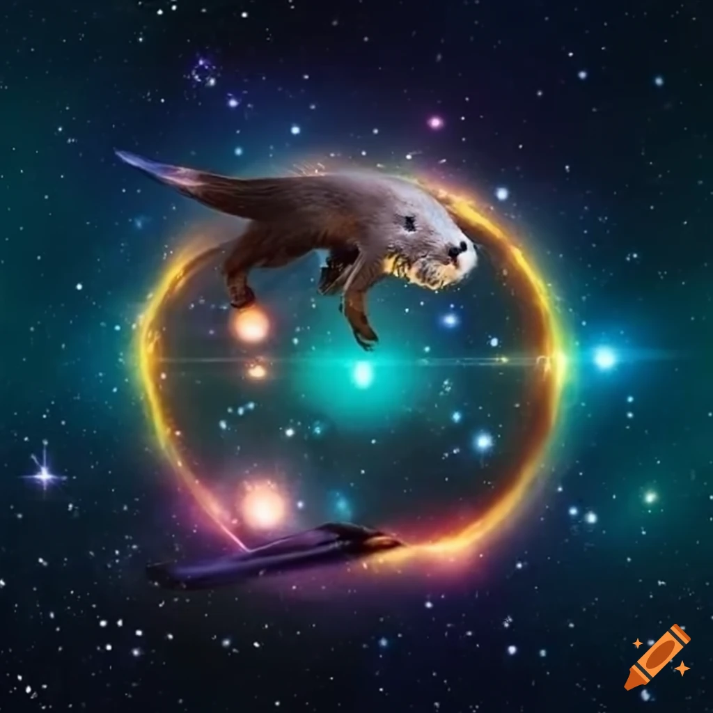 Cosmic otter eating stars