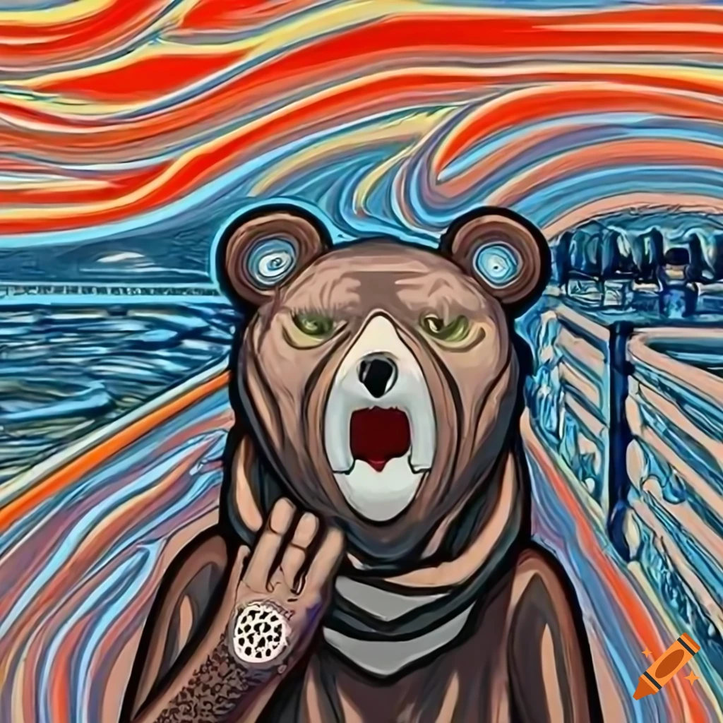 Nft scream munch bear on Craiyon