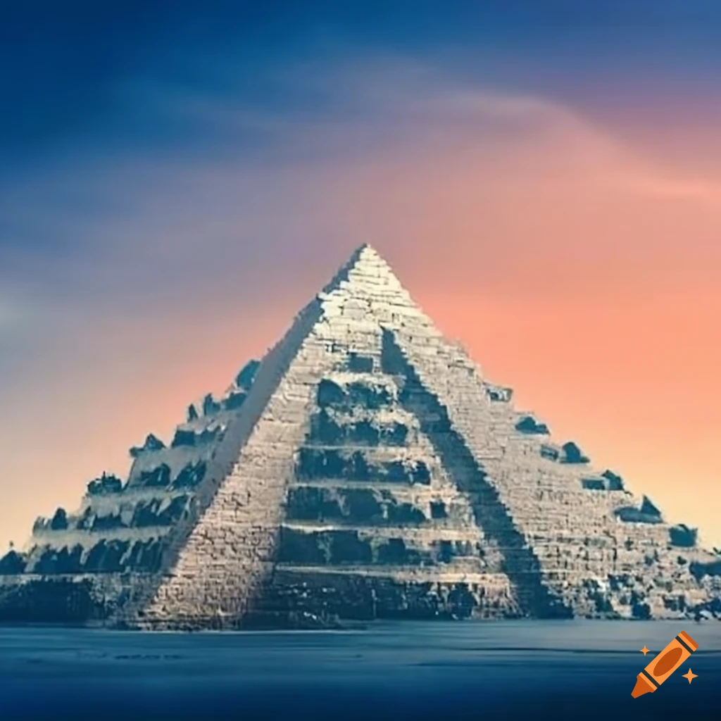 A group of workers building a pyramid