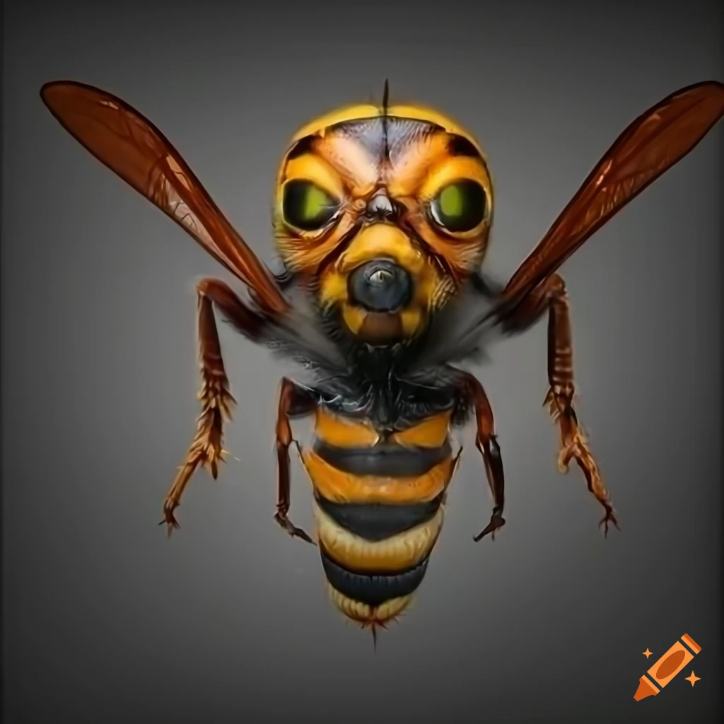 Murder hornet, photo realistic on Craiyon