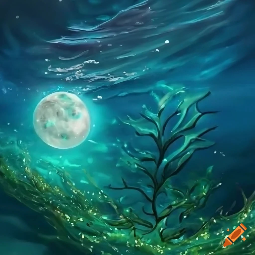 Moonlight Underwater With Flashlight