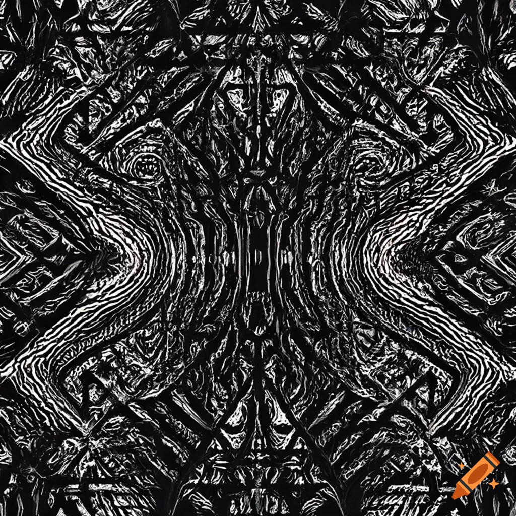 Abstract monochrome patterns inspired by industrial landscape