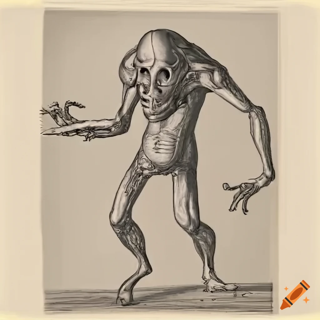 A short humanoid alien with tentacle ears, scales instead of a mouth ...