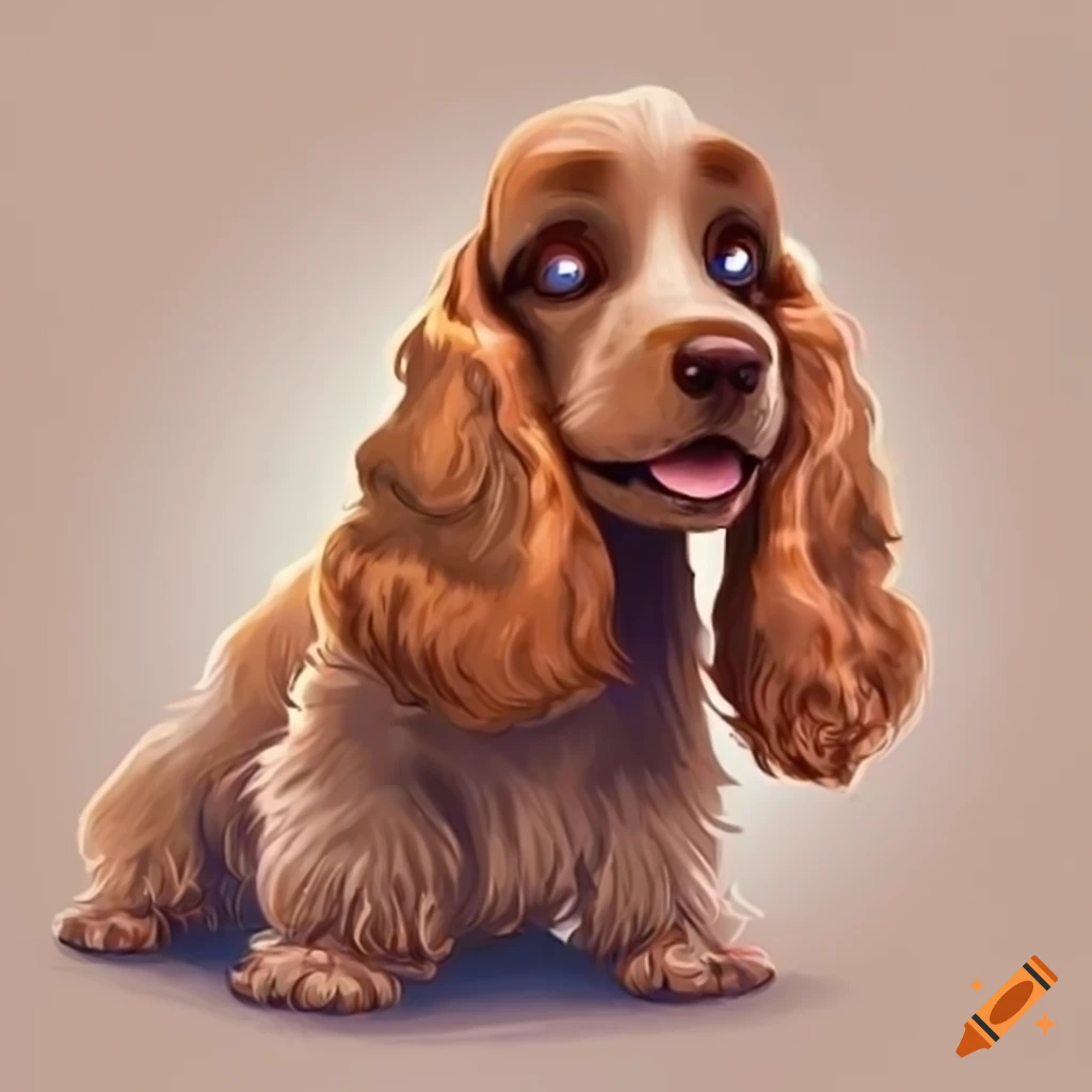Pixar english cocker spaniel character design