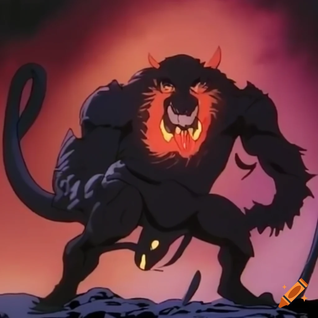 80-90's anime OVA, dark horse comics, lord of the rings balrog on Craiyon