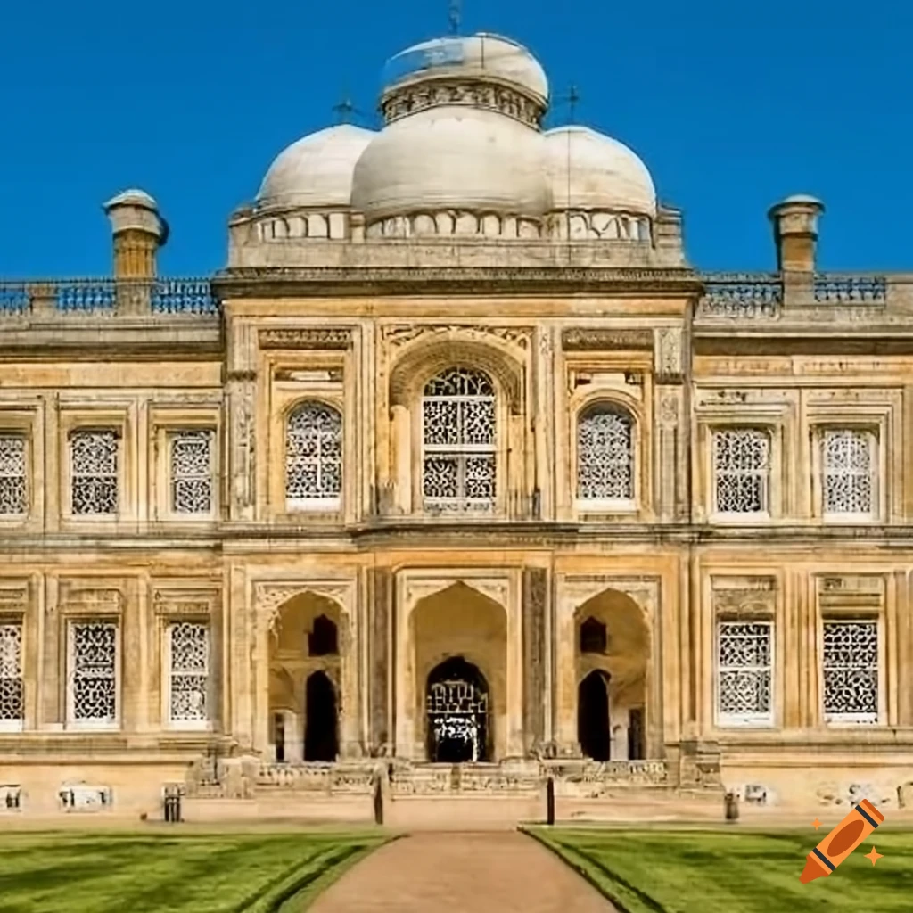 Whitemarsh hall architectural style inspired by taj mahal full front ...