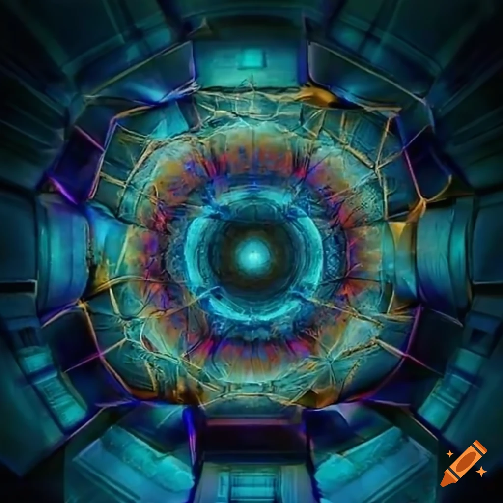 Geometric structure with electricity coursing through on Craiyon