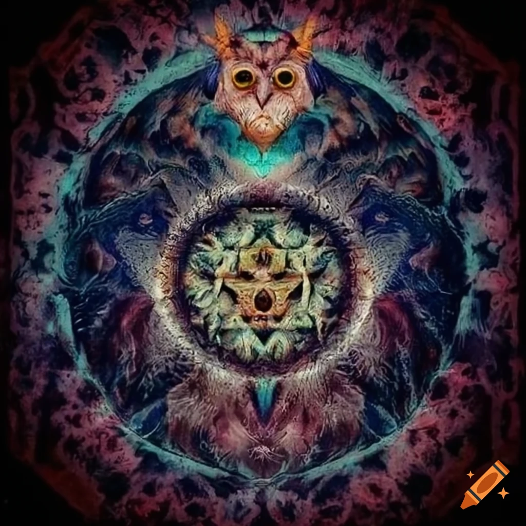 Baal expressing the sacred geometry of an owl, with shapes of Baal ...