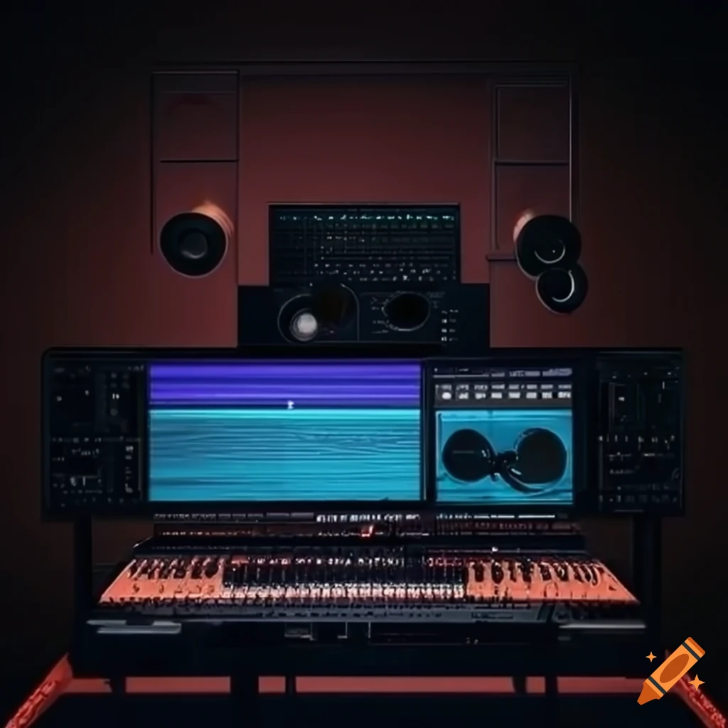 Sound design studio on Craiyon